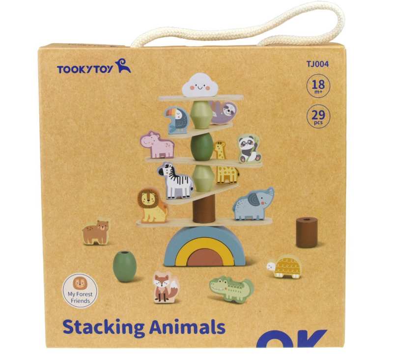 Stacking Balancing Animals at My Wooden Toys