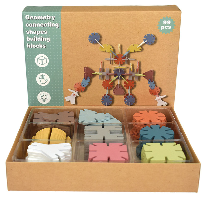Connectagons Wooden Construction Snow Puzzle - My Wooden Toys