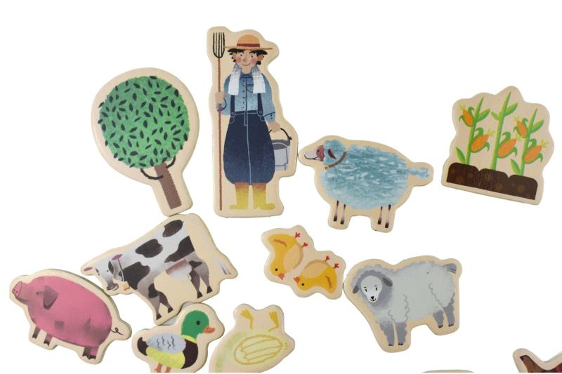 Magnetic Farmyard Animal Shapes at My Wooden Toys