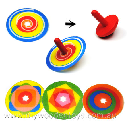 Wooden Spinning Top Toy Mywoodentoys Wooden Lattu For Kids| Reputable