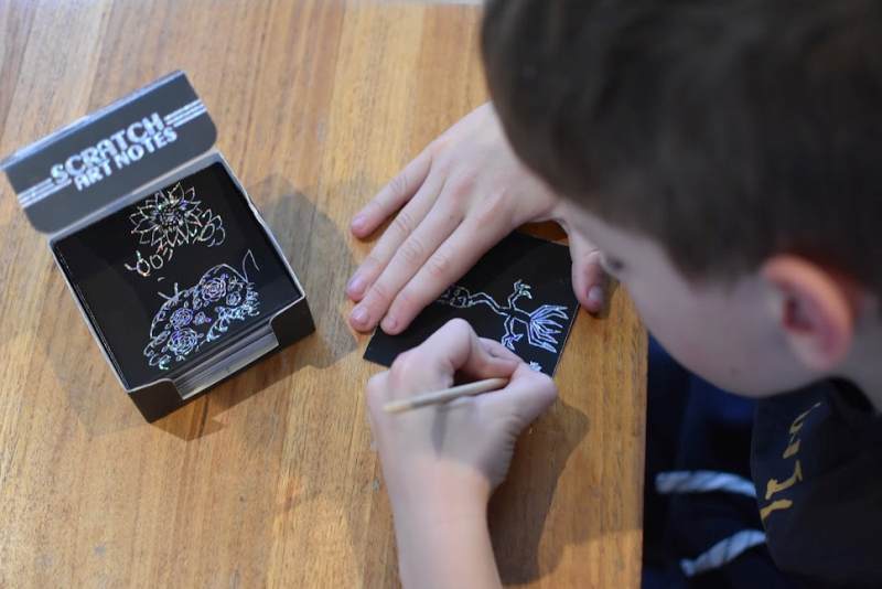 Scratch Art Cards Silver Glitter at My Wooden Toys