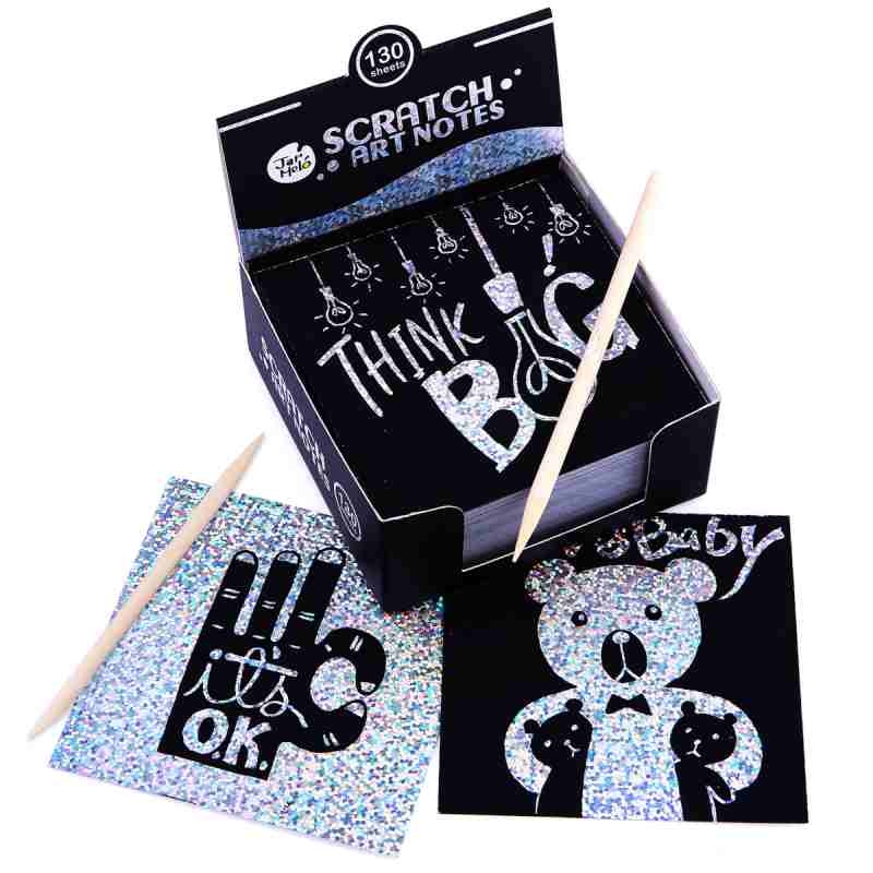 Scratch Art Cards Silver Glitter at My Wooden Toys