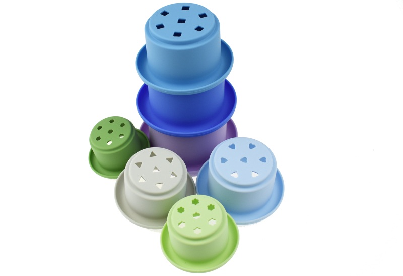 Silicone Stacking Cups Blue Hues at My Wooden Toys