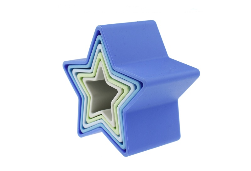 Silicone Stacking Stars Blue Hues at My Wooden Toys