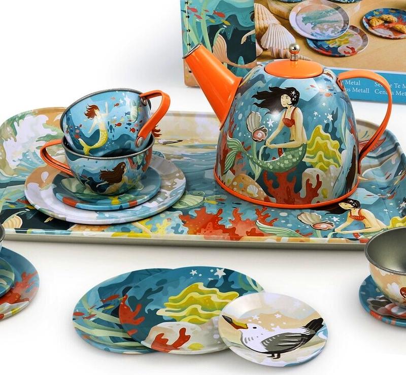 Tin Tea Set - Mermaid - My Wooden Toys
