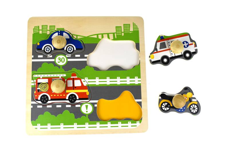 Traffic Large Peg Puzzle at My Wooden Toys