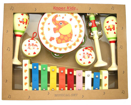 Wooden 7pcs Music Set Elephant - My Wooden Toys