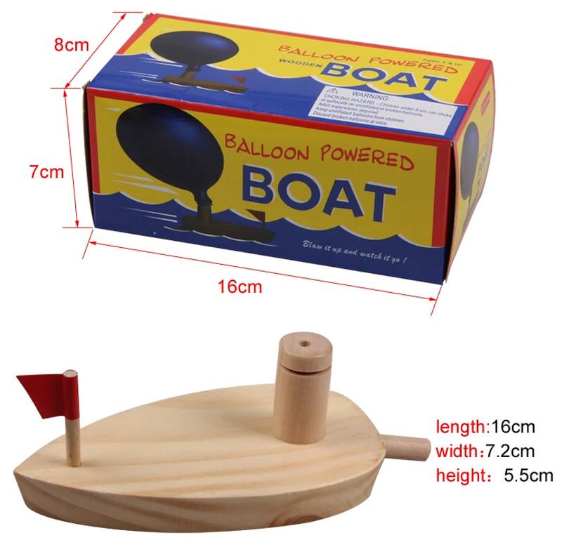 Balloon Powered Boat - My Wooden Toys
