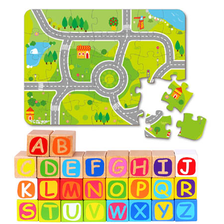 Wooden Blocks City 100 Pieces - My Wooden Toys