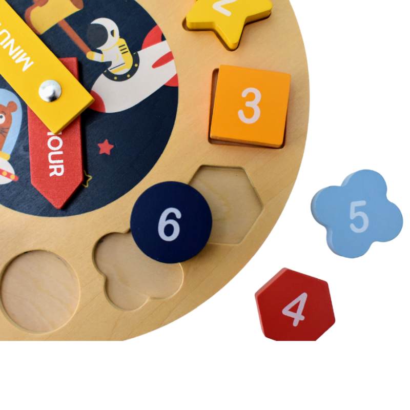 Clock Puzzle Space - My Wooden Toys