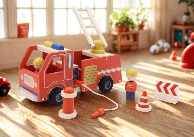 Fire Engine Playset at My Wooden Toys