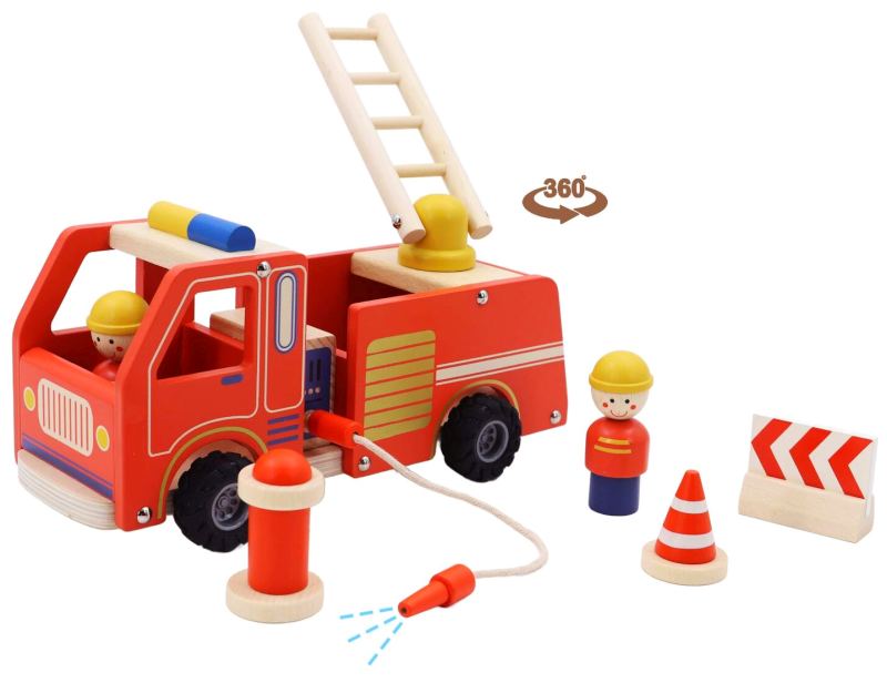 Fire Engine Playset at My Wooden Toys