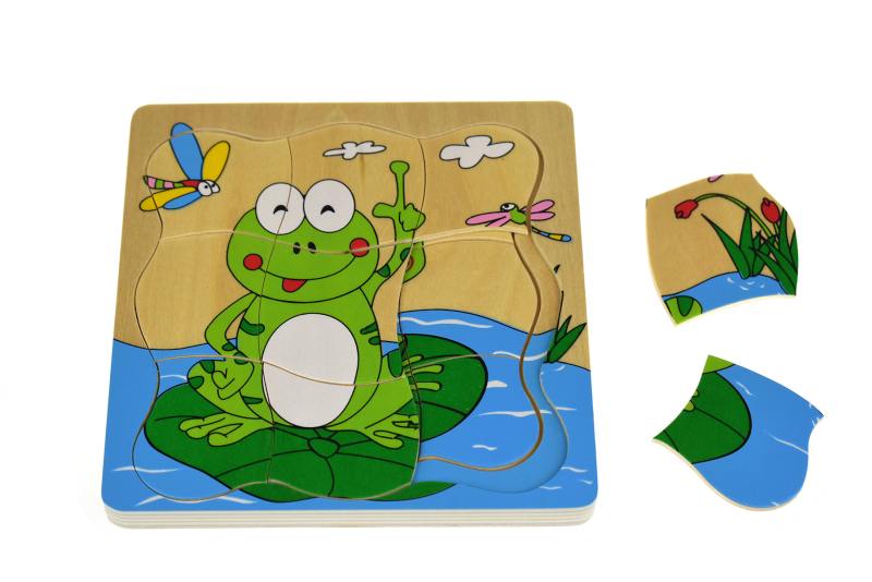 Wooden Life Cycle Puzzle Frog - My Wooden Toys