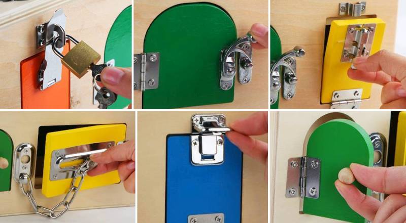 Wooden Lock Activity Box - My Wooden Toys