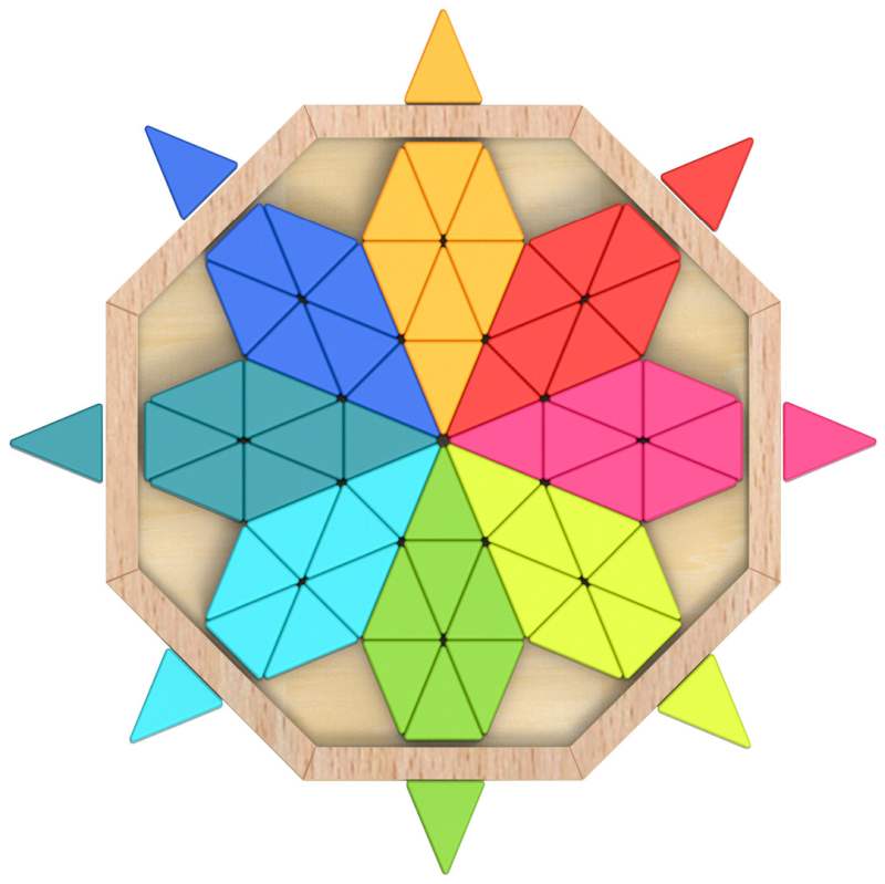 Wooden Mosaic Octagon Puzzle - My Wooden Toys