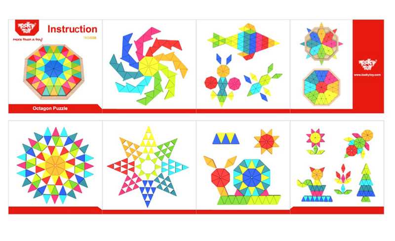 Wooden Mosaic Octagon Puzzle - My Wooden Toys