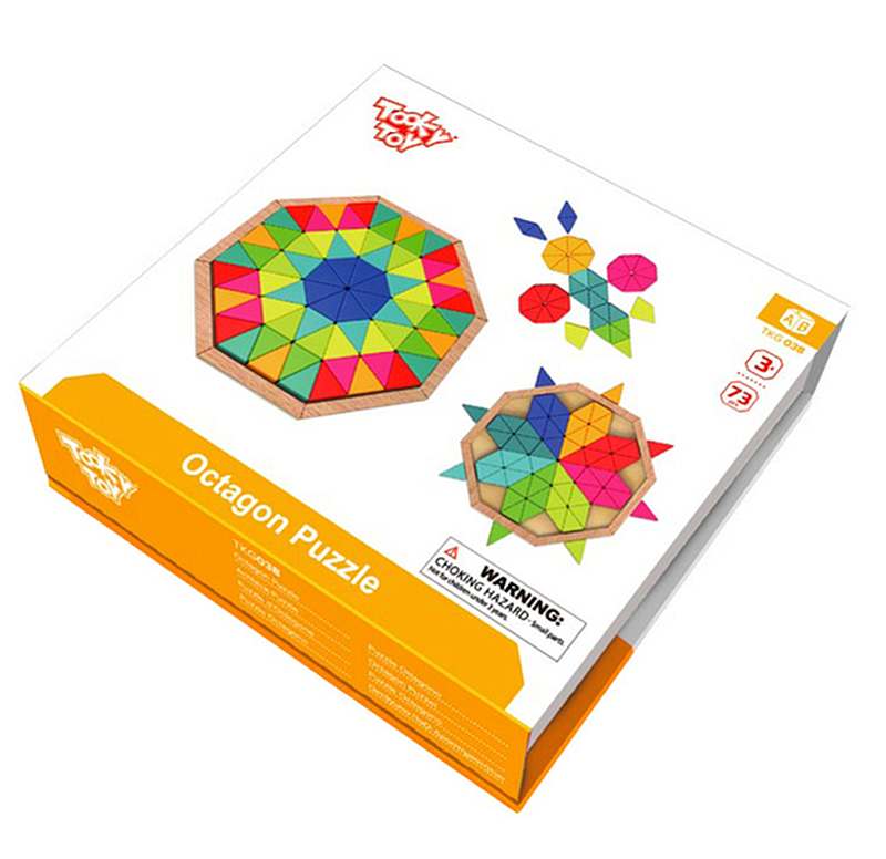 Wooden Mosaic Octagon Puzzle - My Wooden Toys