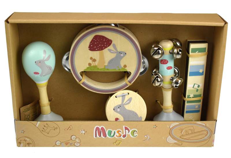 Music Set Rabbit 5pc at My Wooden Toys