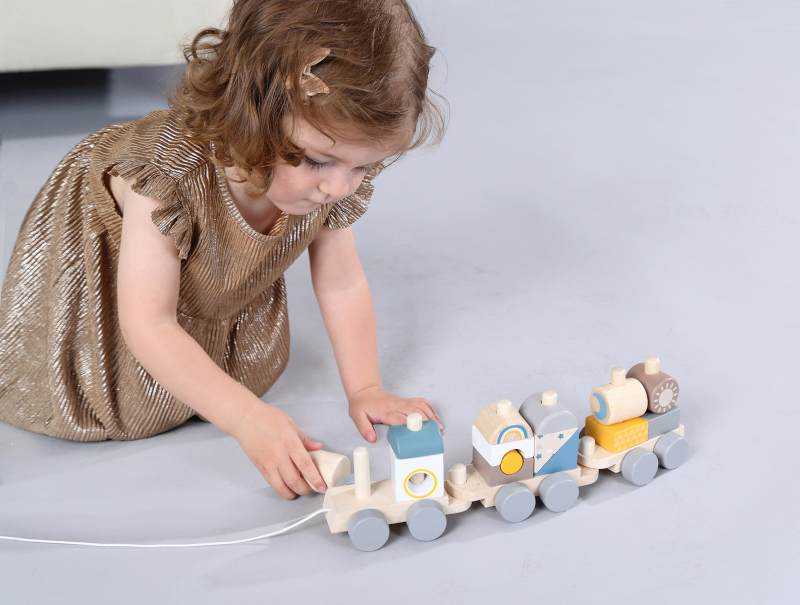 Stacking Wooden Train at My Wooden Toys