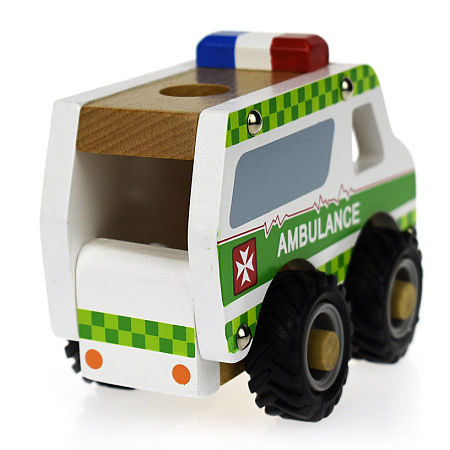 Wooden Toy Truck - Ambulance - MyWoodenToys