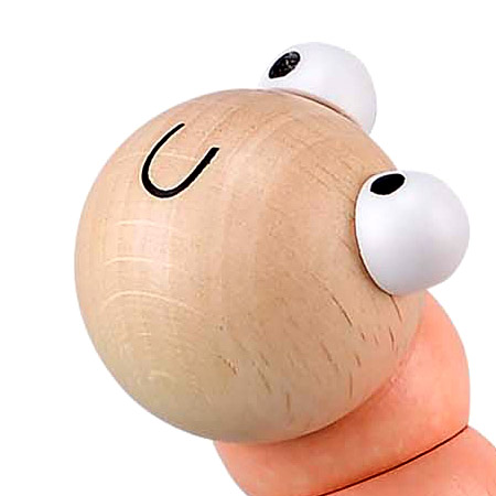 Wooden Wiggly Worm - Orange - My Wooden Toys