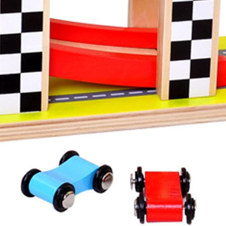 Wooden Toy Zig Zag Car Slider Race Track - MyWoodenToys